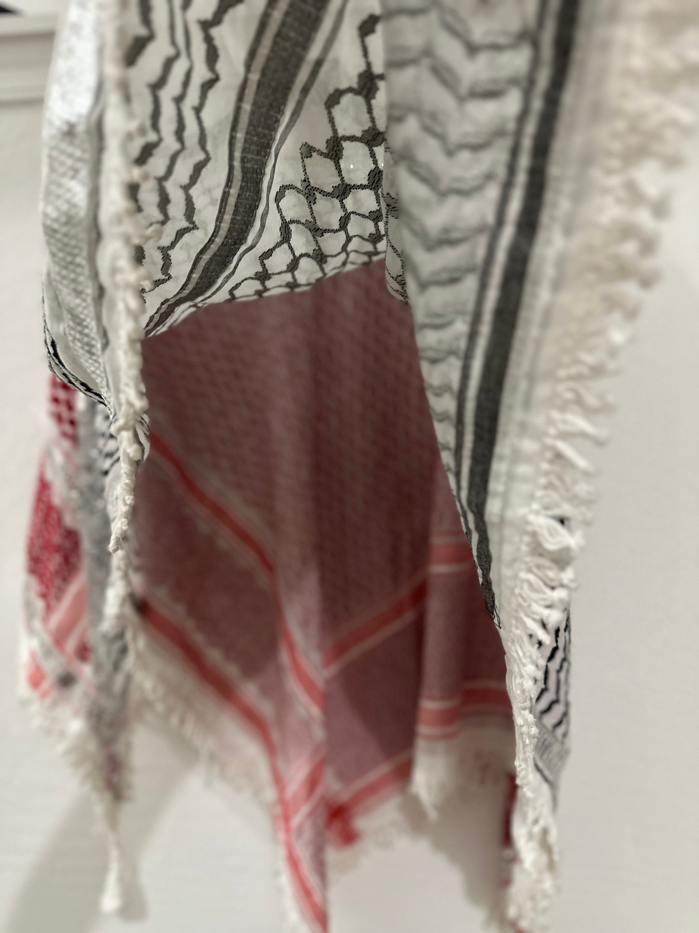 Keffiyeh Fabric Shawl, Keffiyeh, Kufiyah, Palestine Keffiyeh ...