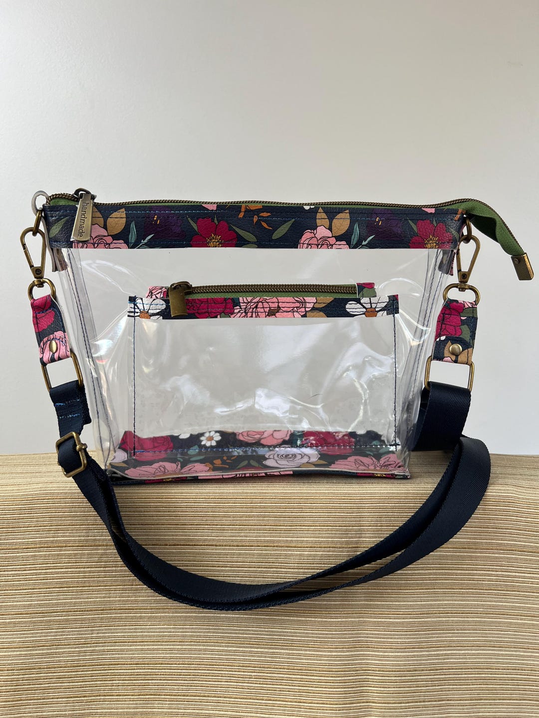 Clear Vinyl Stadium Crossbody Purse, Clear Stadium Bag, Clear Vinyl ...