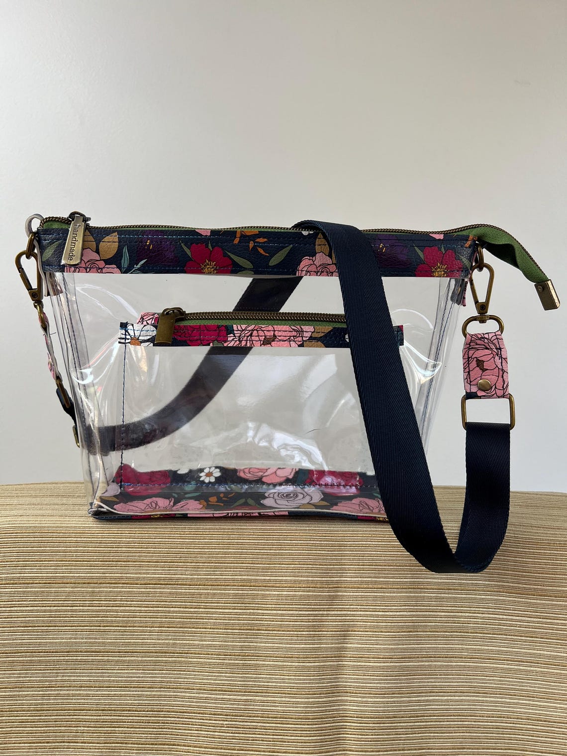 Clear Vinyl Stadium Crossbody Purse, Clear Stadium Bag, Clear Vinyl ...