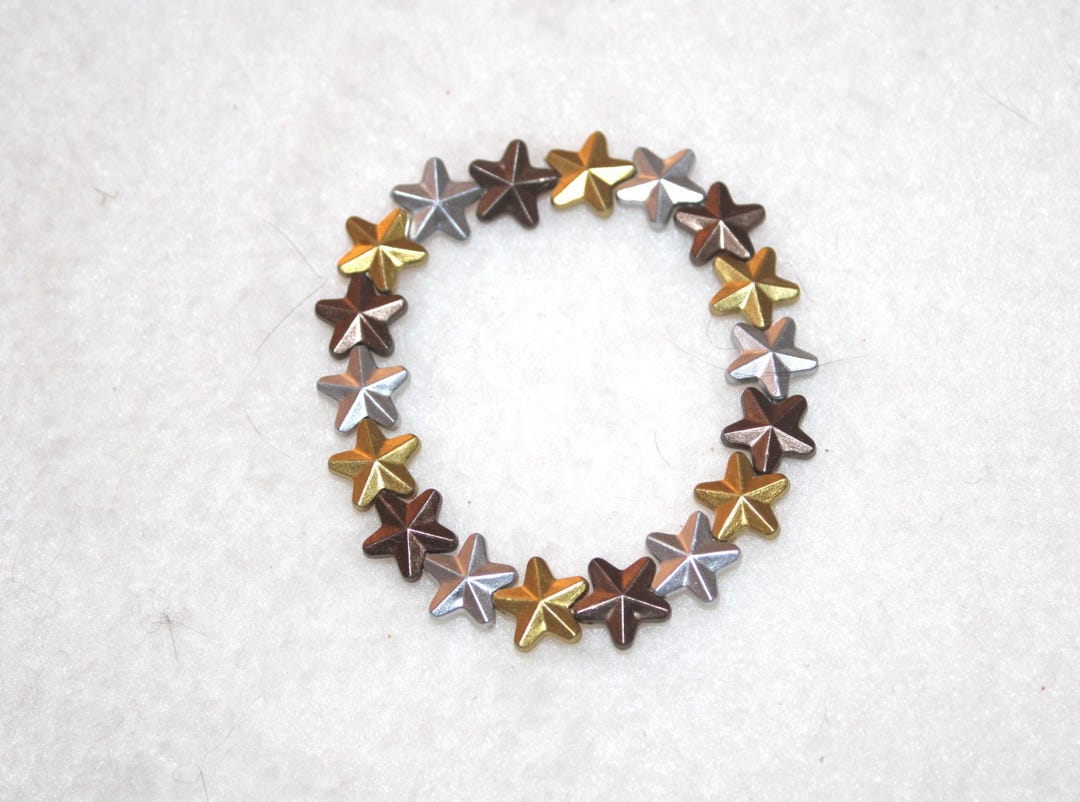 Stretchy Multi-colored Star-shaped Beaded Bracelet-party Favors ...