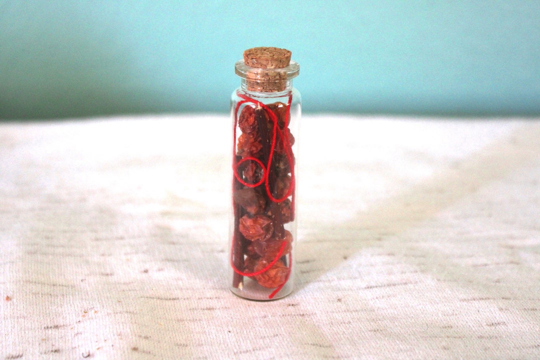 Rowan Berries and Twigs 3-inch Curio/spell Bottle-small Potion Flask ...