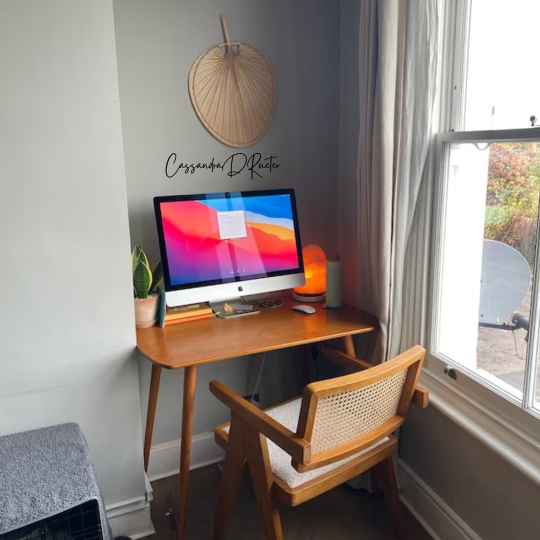Scandinavian Oval Office Desk, Handmade Furniture, Mid-century Modern ...