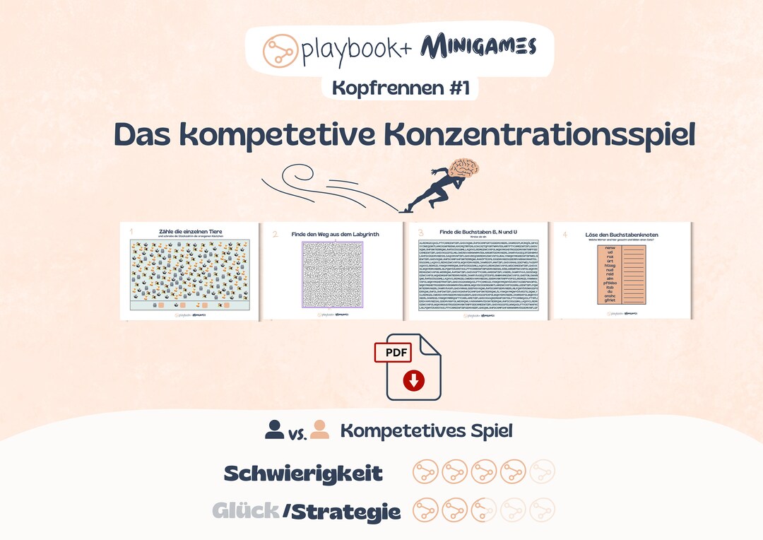 Playbook Minigames head Race - Etsy