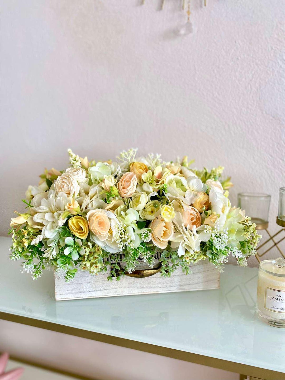 Dining Table Centerpiece, Table Arrangement, Floral Arrangement, Spring ...