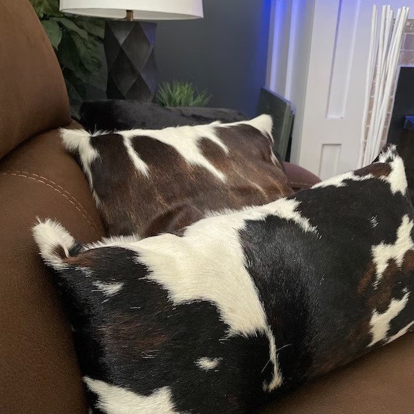 Cowhide Pillow - Etsy