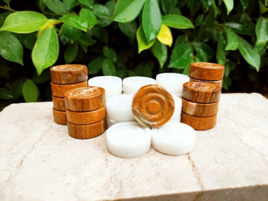 Marble Black, Red, Green & White Big Board Games Complete Checker ...