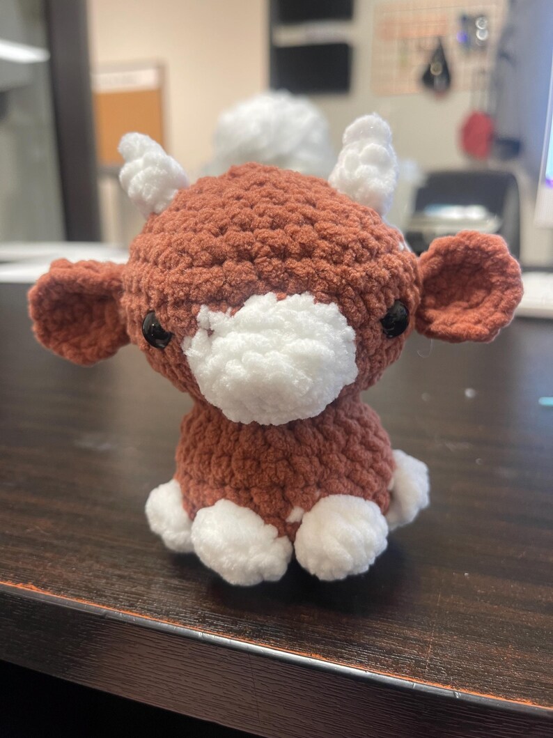Crochet Mini Cow Amigurumi - Etsy