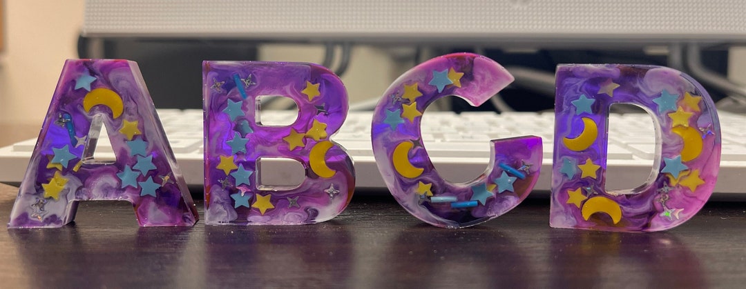 Moon & Stars - Alphabet Letters - Etsy