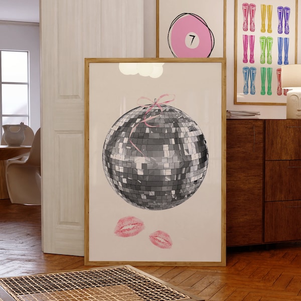 Disco Ball Bow Art - Etsy
