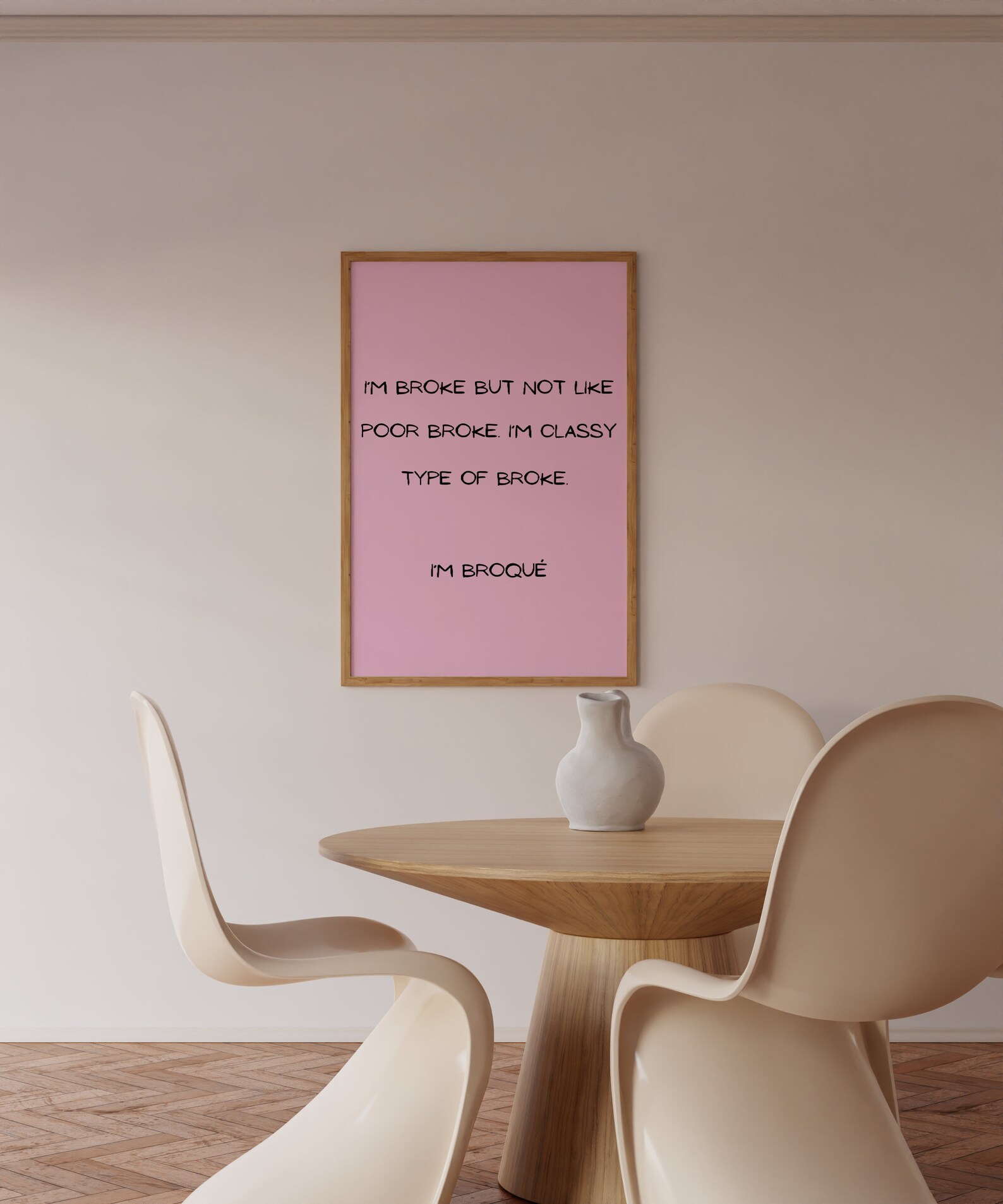 Im Broke Poster, Funny Quote Wall Art, Dorm Room Poster, Typography ...