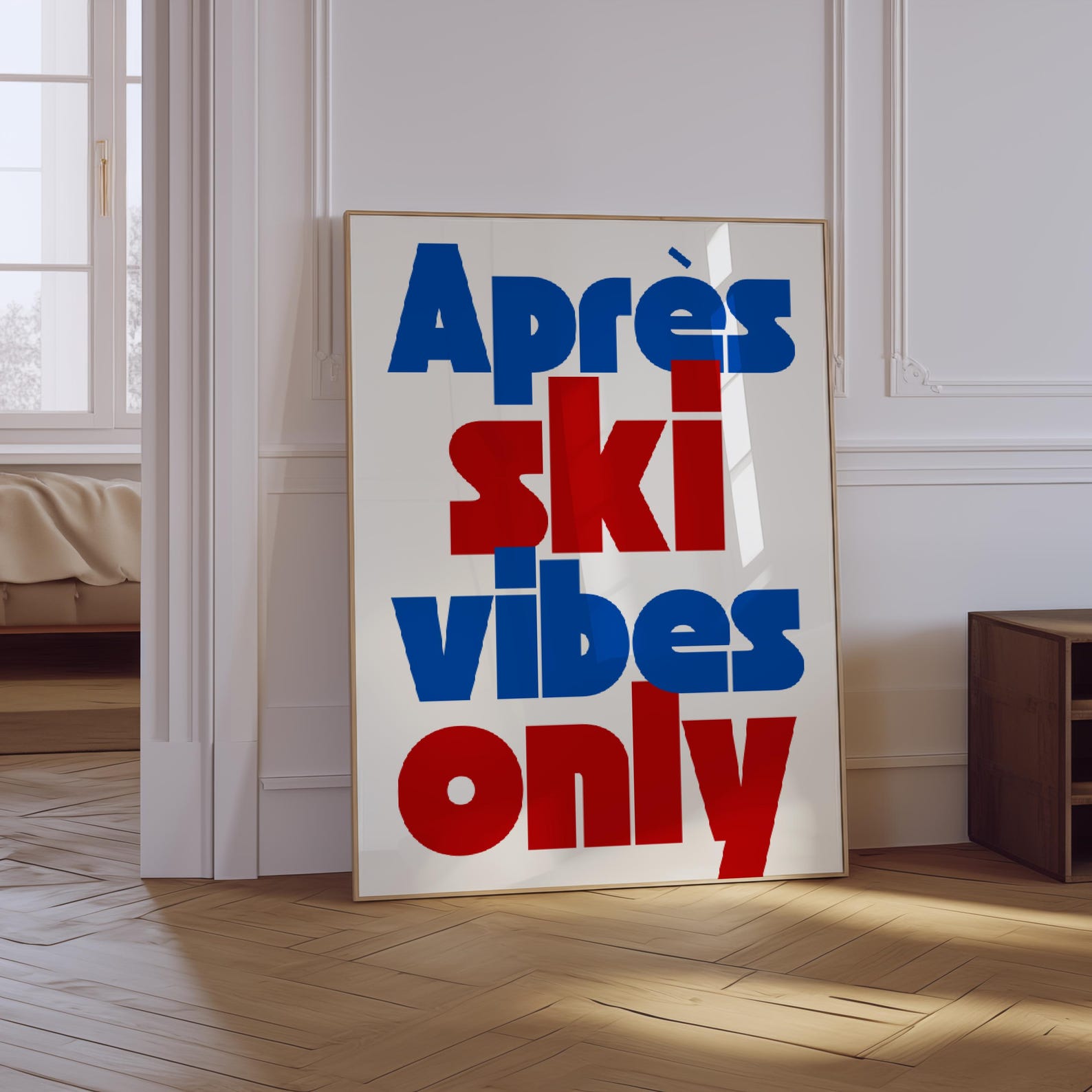 Ski Quote Poster, Après Ski Print, Retro Wall Art, Ski Season Poster ...