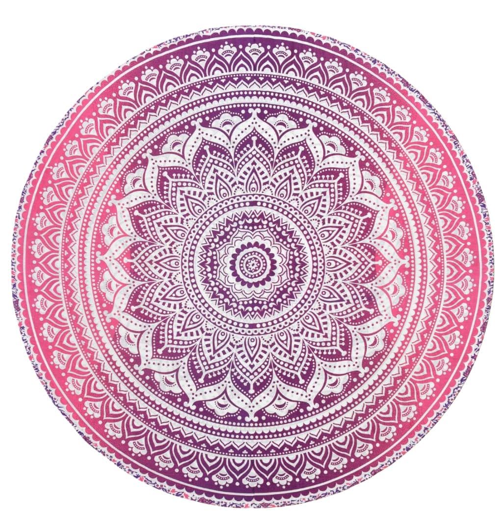 Round Table Cover Bohemia Indian Mandala Table Cloth Fabric Peacock ...