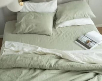 100% Cotton Rust Brown Fitted Flat Sheet Set With Pillowcases , Bed ...