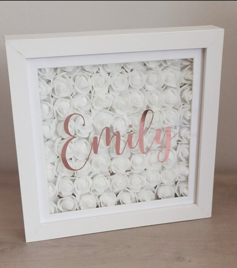 Personalised Rose Shadow Box Frame - Etsy UK