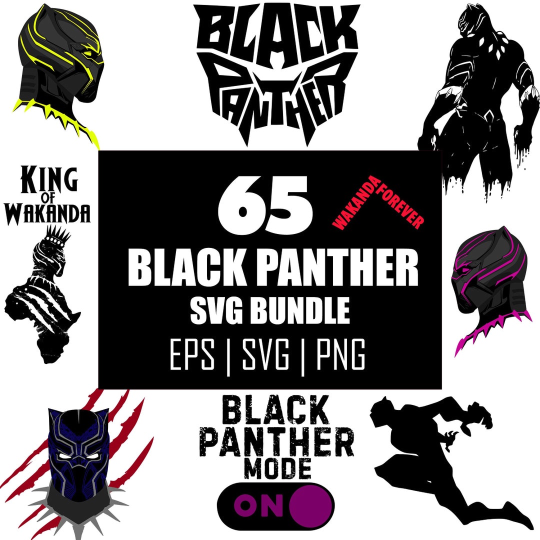 Black Panther Svg Black Panther Bundle Wakanda Printable SVG Cut File T ...