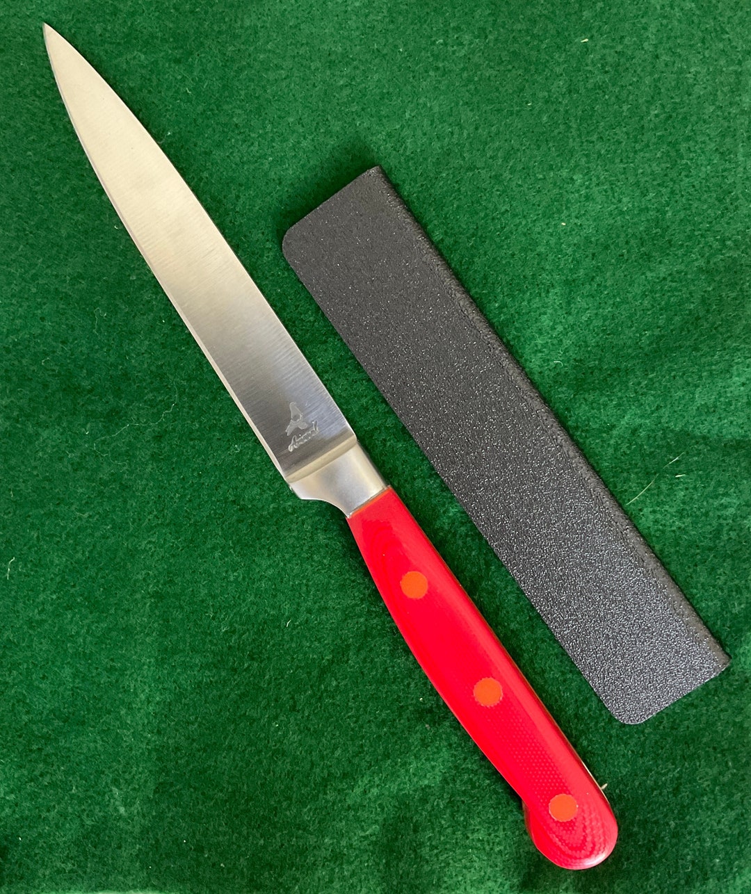 Red G-10 Custom Kitchen Utility 6 Knife - Etsy