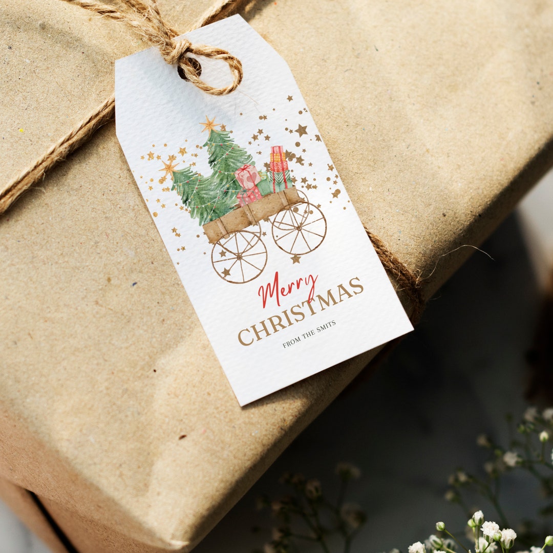Merry Christmas Gift Tag Printable, Printable Christmas Gift Tag ...