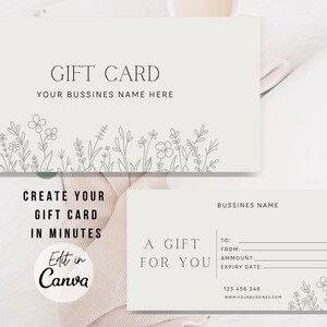 Editable Gift Certificate Template,gift Certificate Template,modern ...
