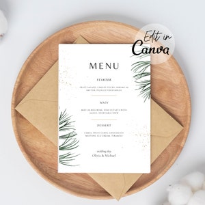Modern Restaurant Menu Template Bundle, Editable Menu Template ...