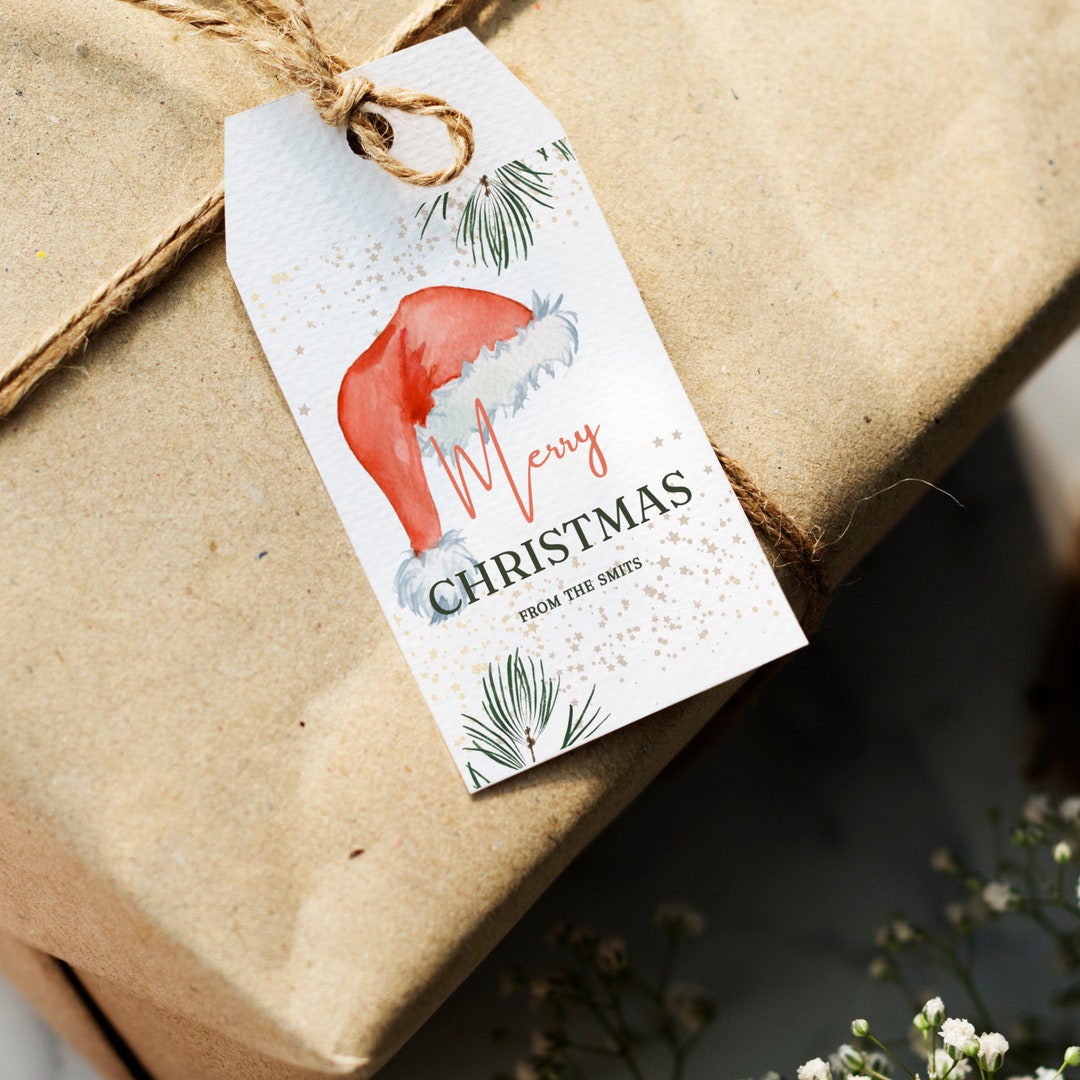 Merry Christmas Gift Tag Printable, Printable Christmas Gift Tag ...