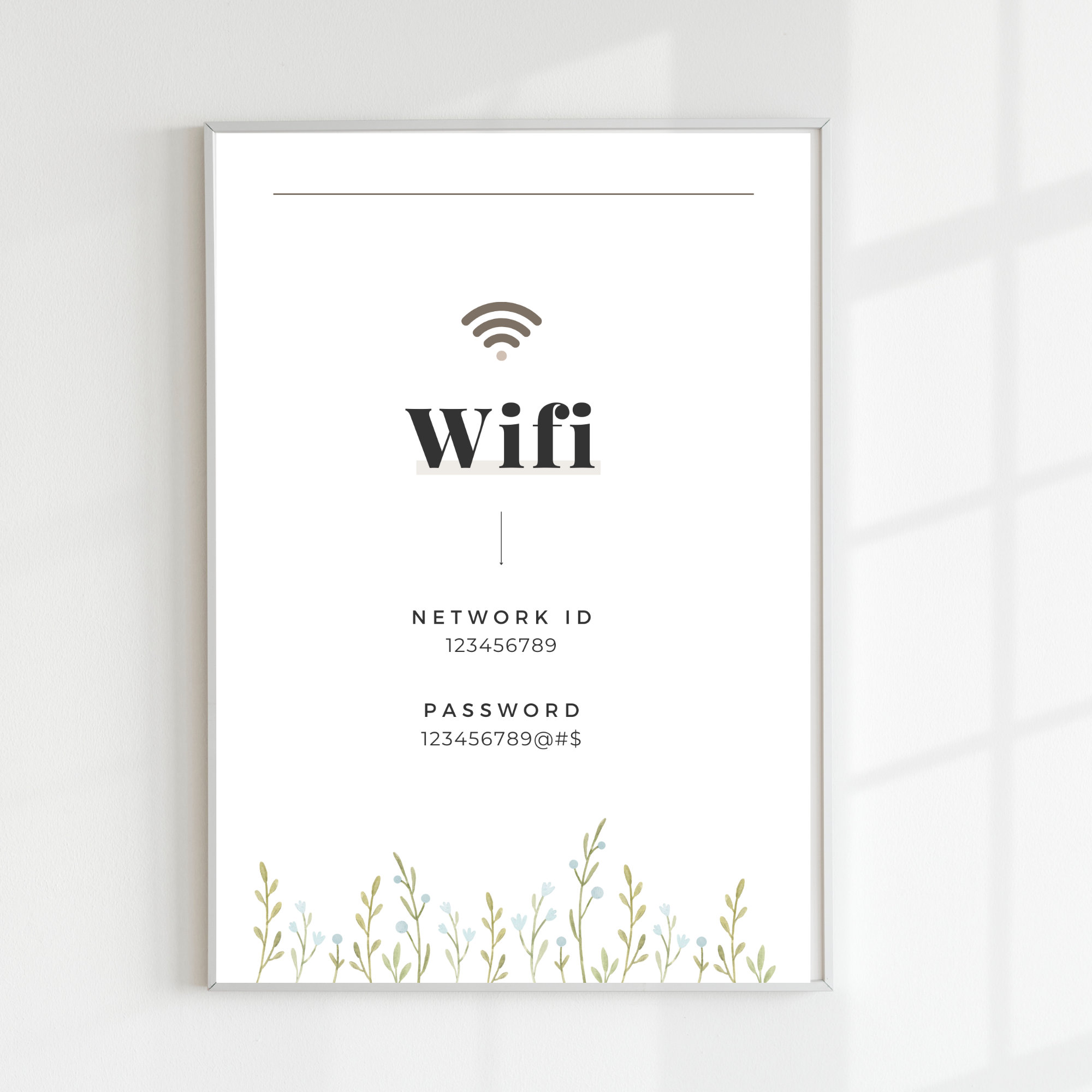 Wifi Password Sign, Printable Wifi PDF, Wifi Template, Airbnb Wifi Sign ...