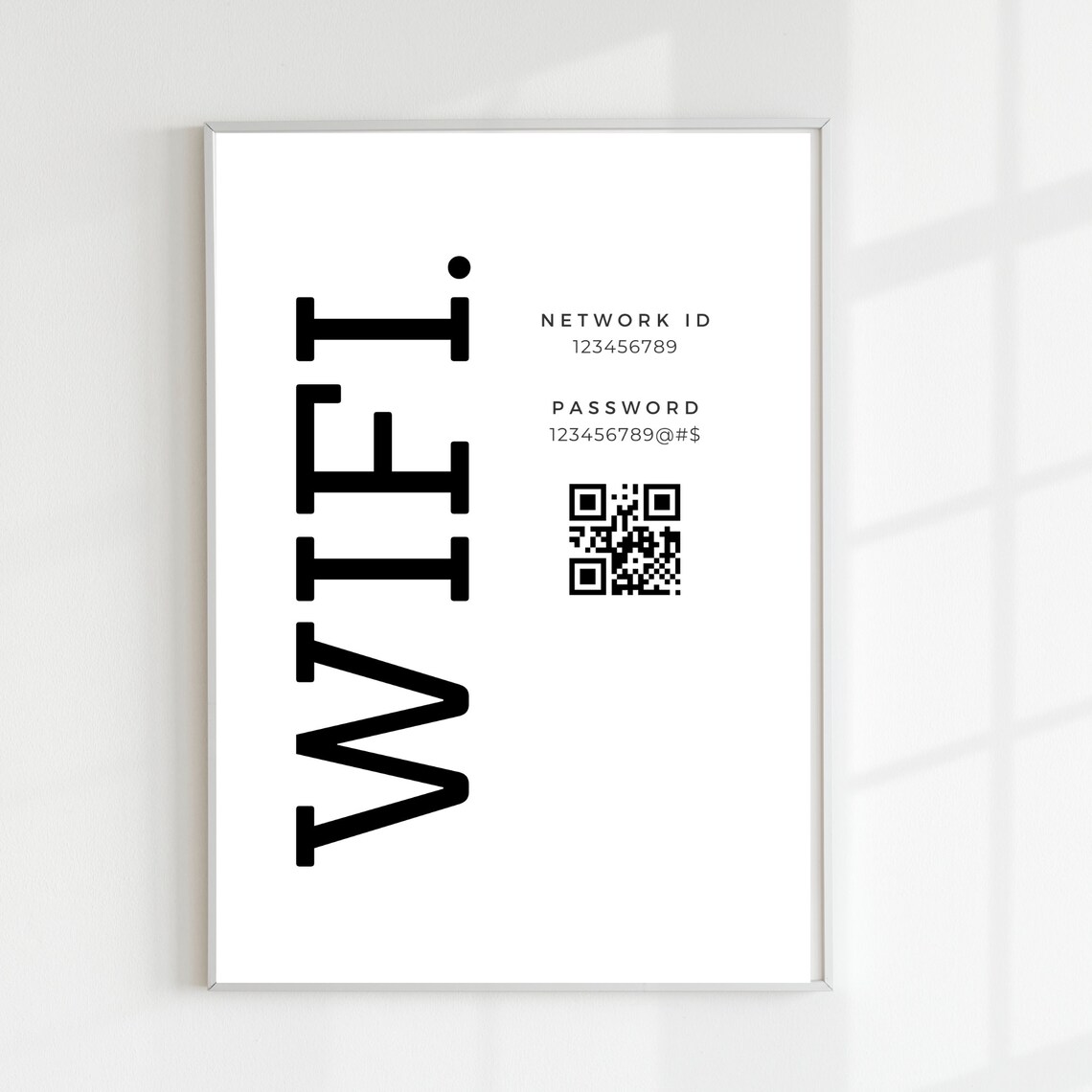 Wifi Password Sign, Editable Wifi Template, Wifi Sign for Airbnb Hosts ...