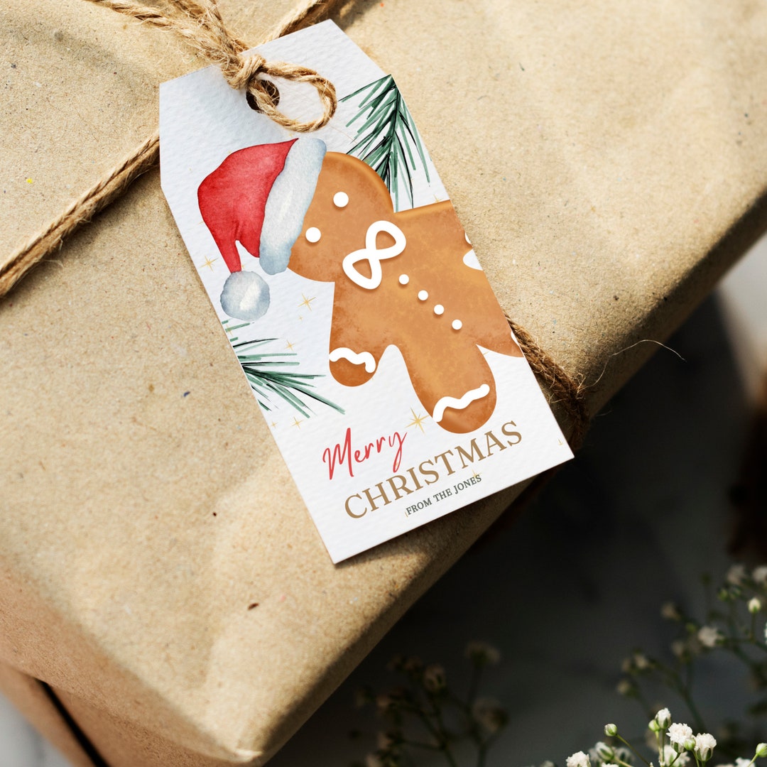Merry Christmas Gift Tag Printable, Printable Christmas Gift Tag ...