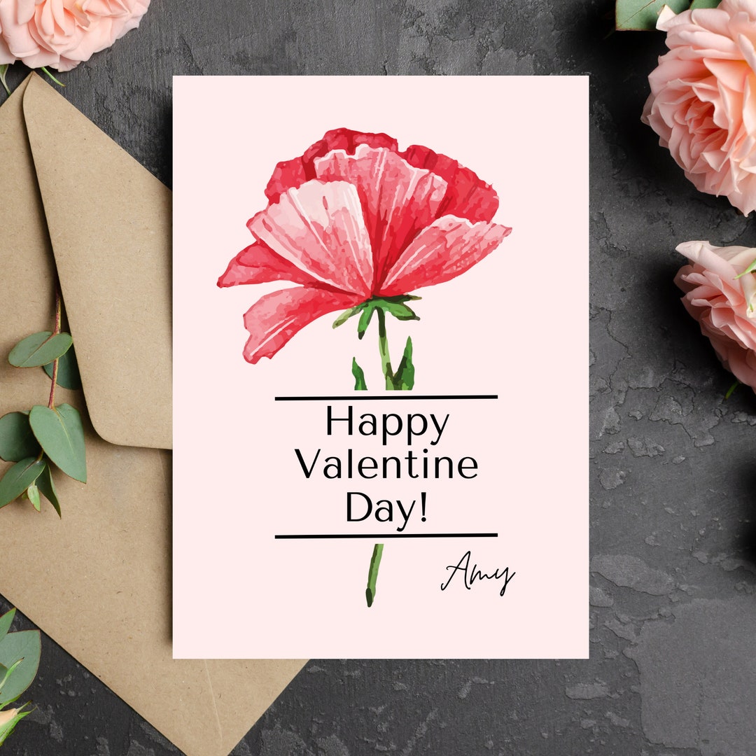Happy Valentine's Day Bouquet | Sweet and Simple Valentine's Card ...