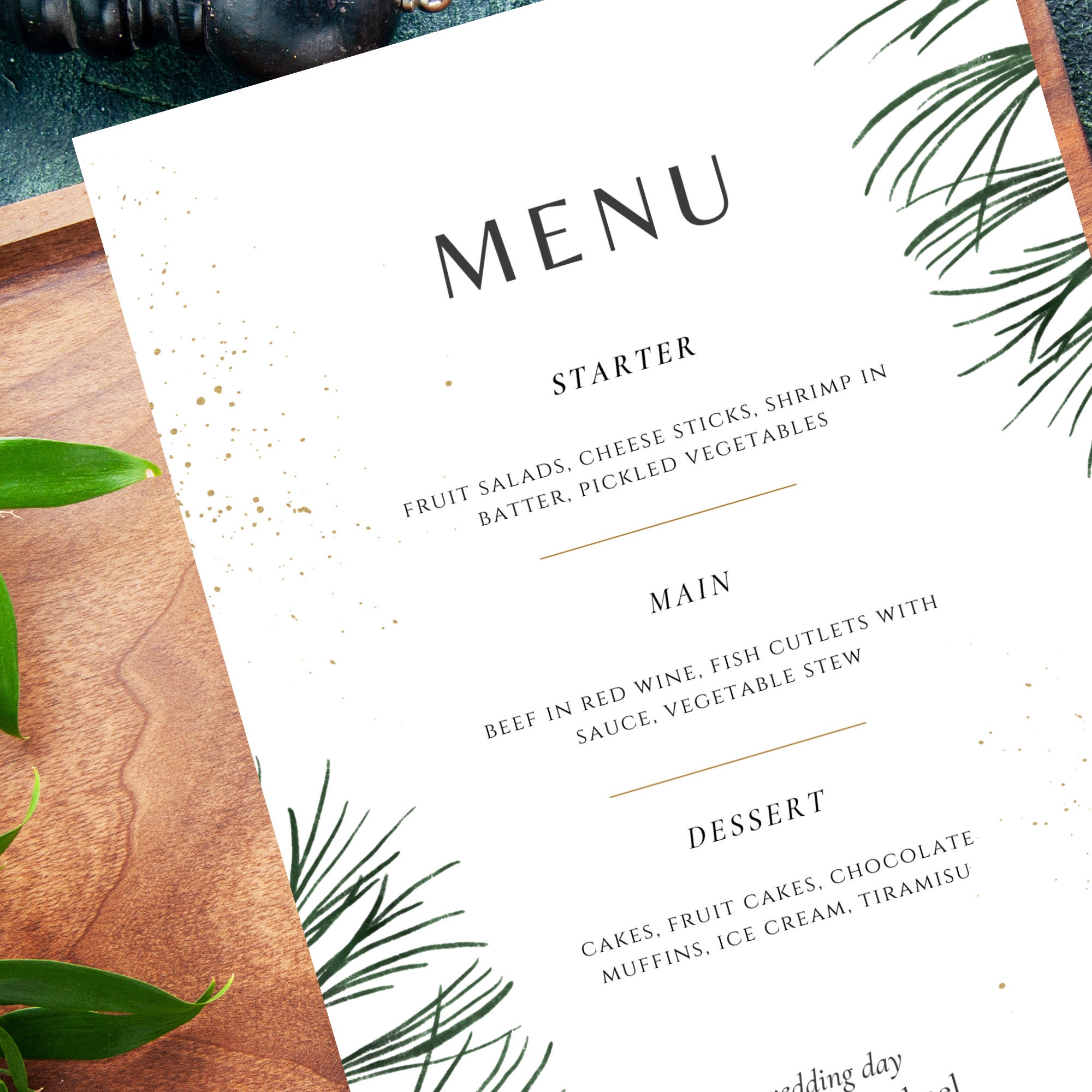 Modern Restaurant Menu Template Bundle, Editable Menu Template ...