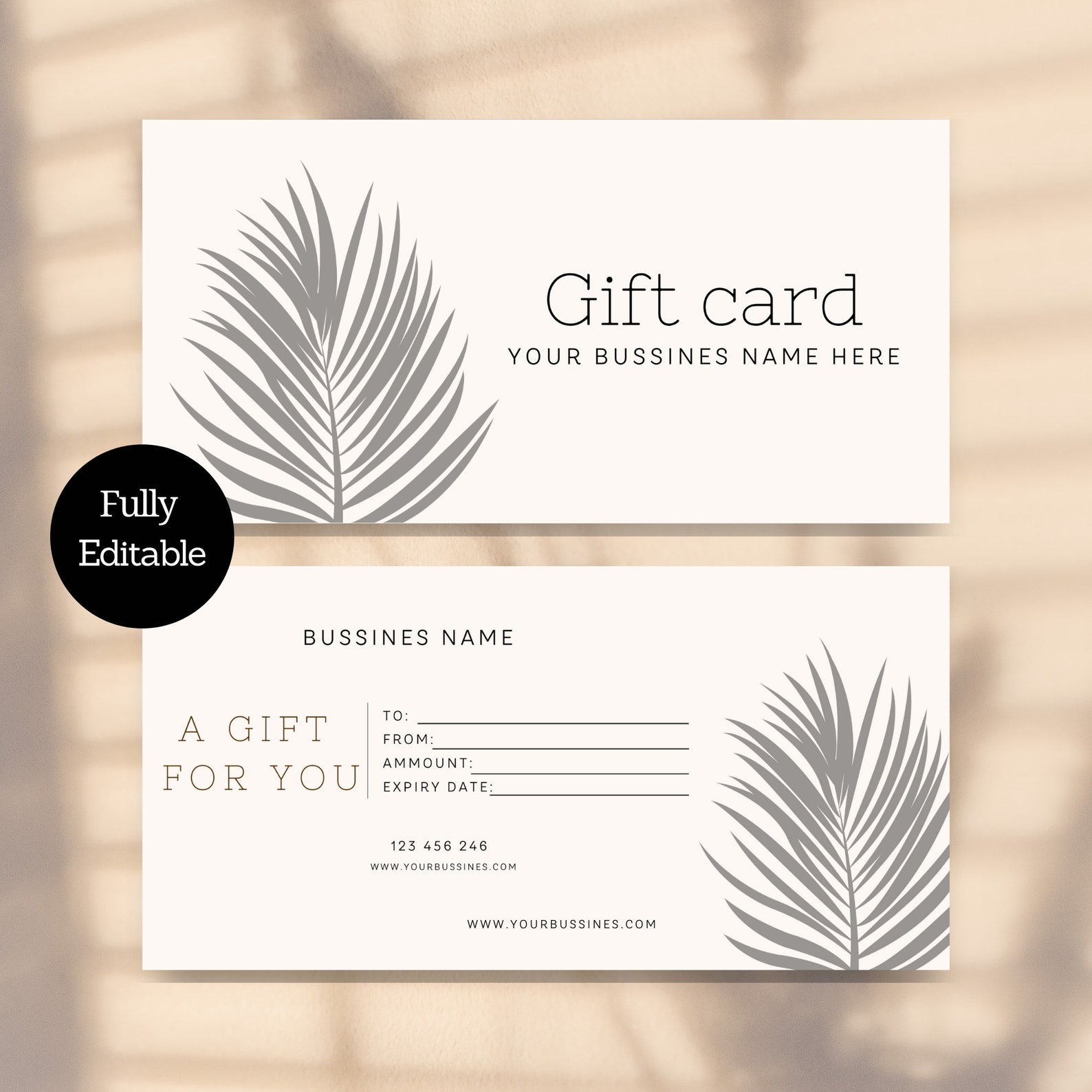 Editable Gift Certificate Template, Modern Gift Certificate, Editable ...