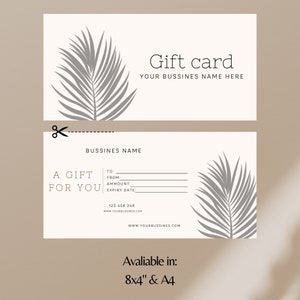 Editable Gift Certificate Template, Modern Gift Certificate, Editable ...