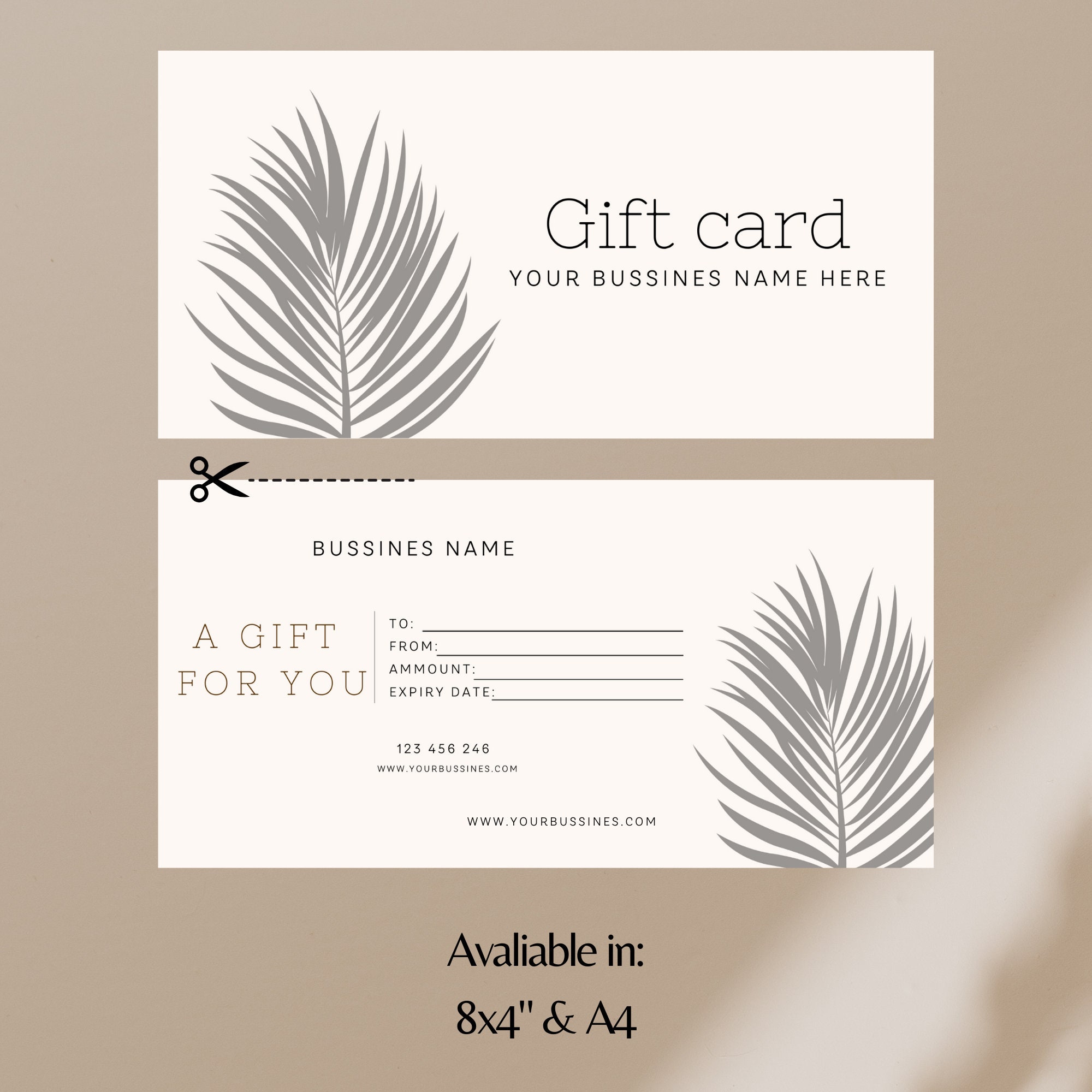Editable Gift Certificate Template, Modern Gift Certificate, Editable ...