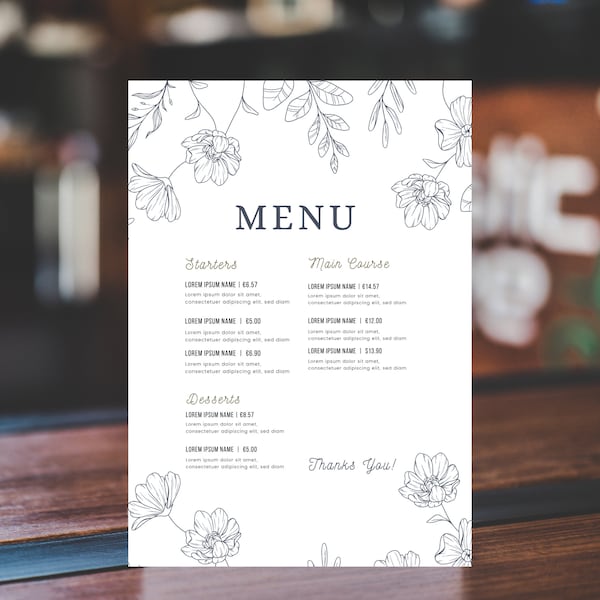 Modern Restaurant Menu Template Bundle - Etsy