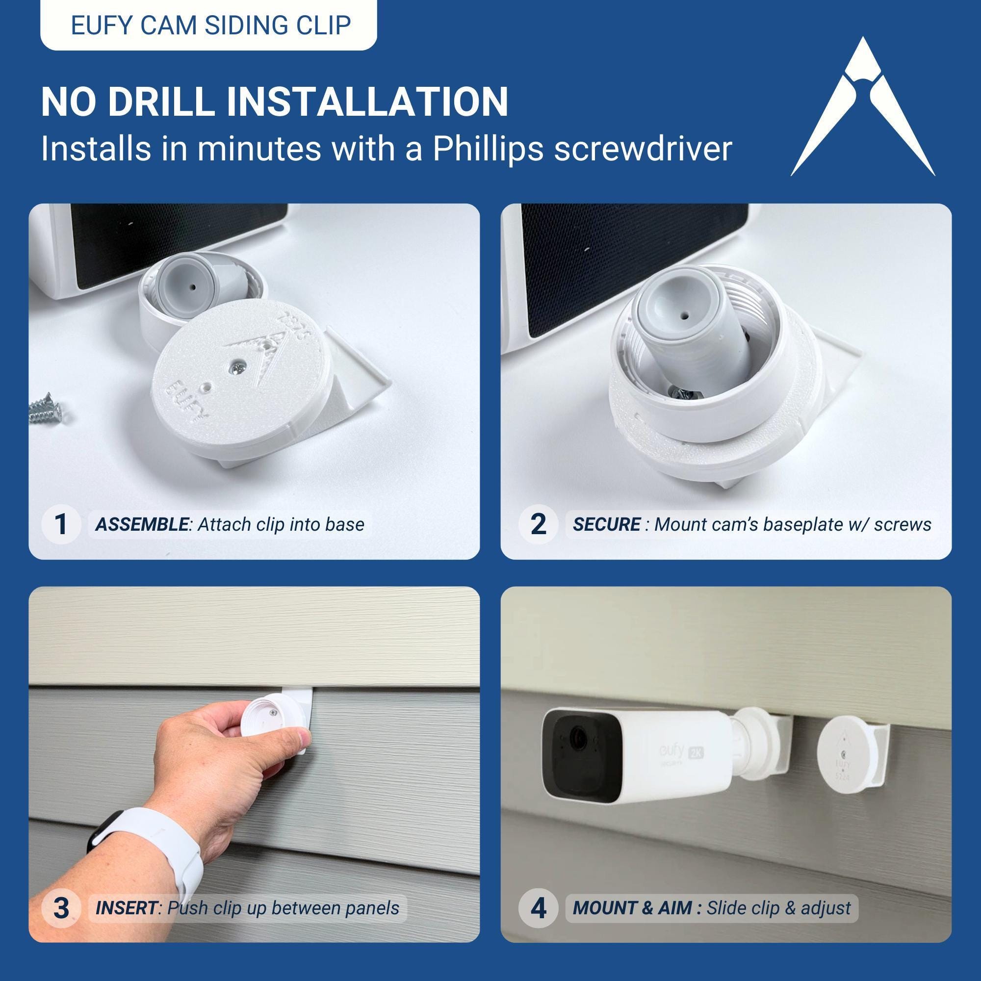 Eufy Cam Siding Clip: Vinyl and Plank Siding - No-drill Mount - Etsy