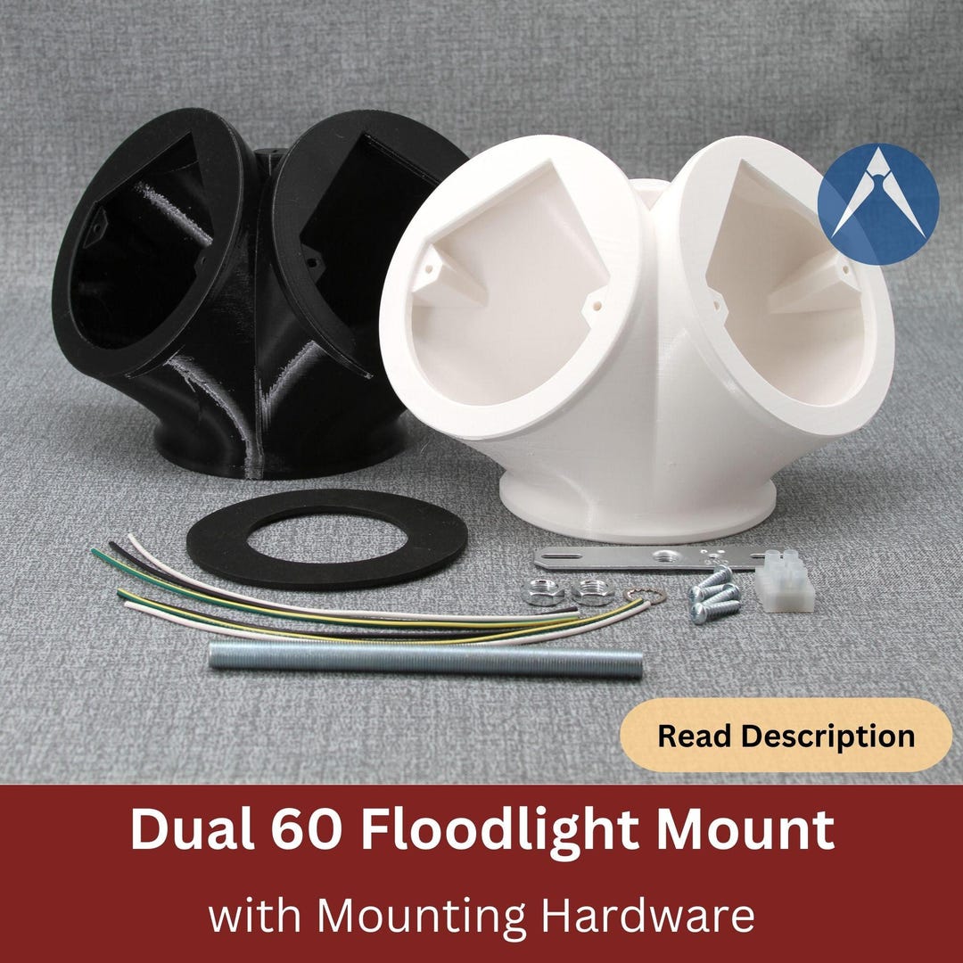 Dual 60-degree Soffit Mount for Floodlight Cameras - Fits Ring, Blink ...