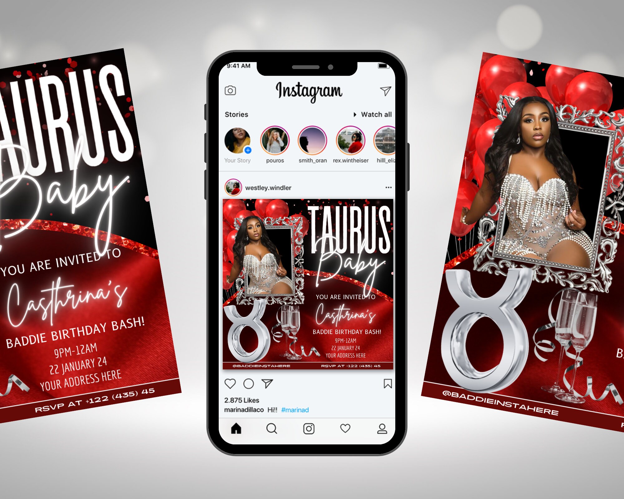 Taurus Birthday Flyer, Taurus Bash Flyer, Birthday Flyer, Birthday Girl ...