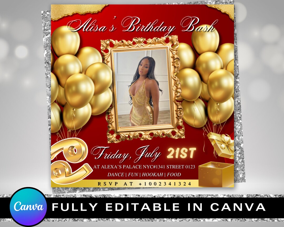 Cancer Birthday Flyer, Cancer Bash Flyer, Birthday Flyer, Birthday Girl ...