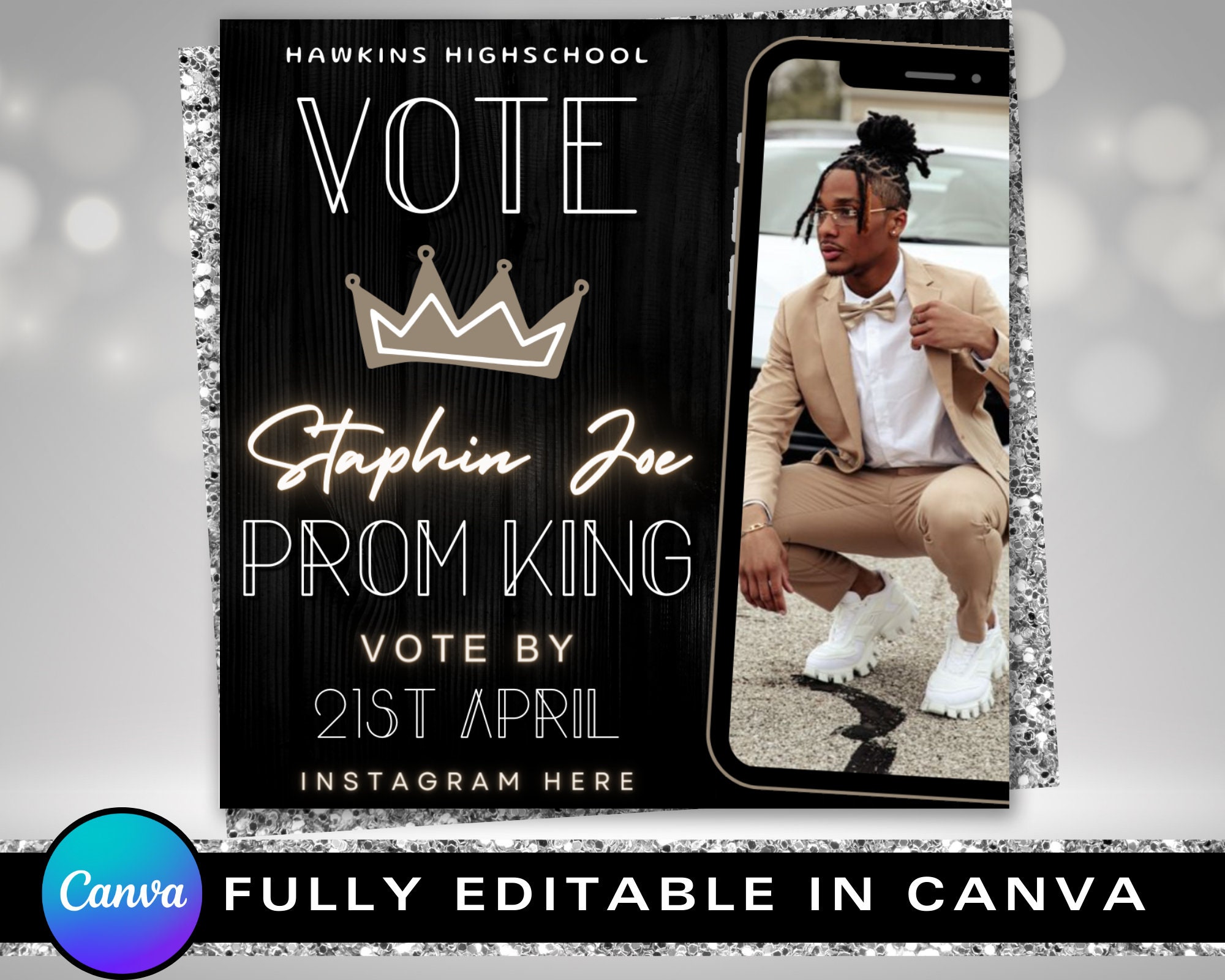 Vote Prom King Flyer, Homecoming Flyer, Campaign Flyer, Class Campaign ...