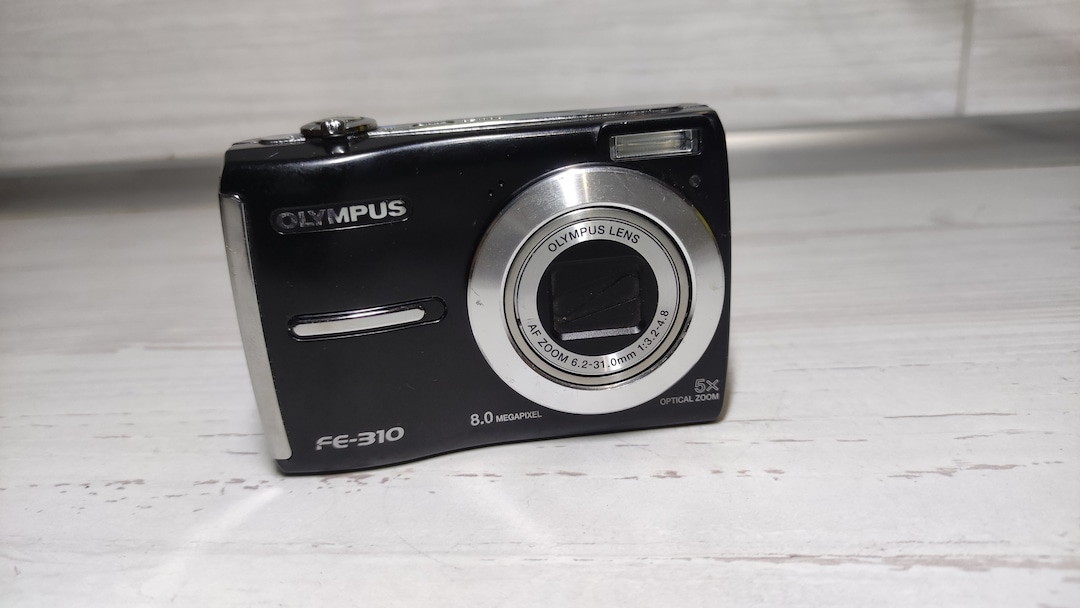 Buy Olympus FE FE-310 8.0MP Digital Camera Black Tested Working Online ...