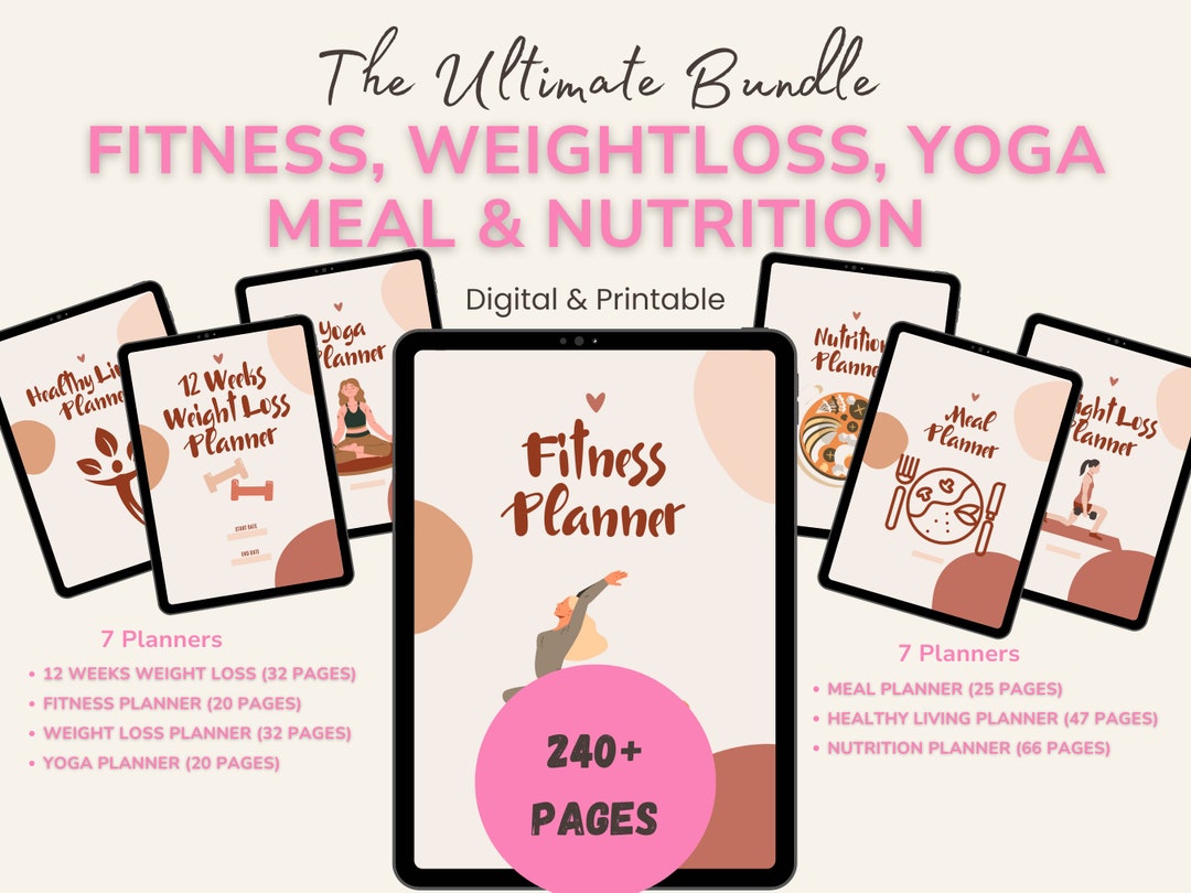 2024 Fitness Bundle Fitness Planner Weight Loss Planner - Etsy