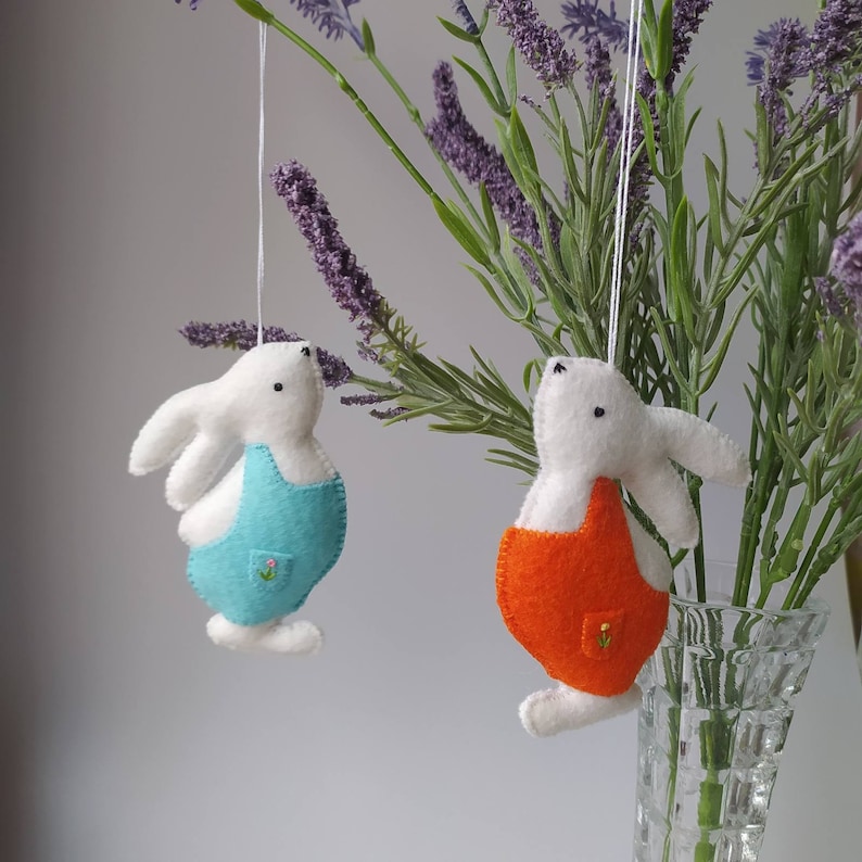 Felt Bunny Pdf Pattern, Easter Decor Pattern, Felt Easter Ornaments ...