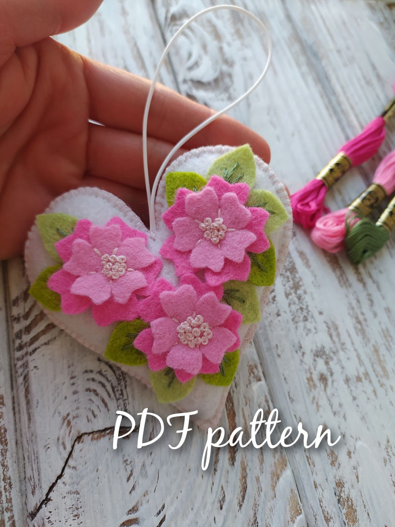 Heart Pattern, Felt Pattern, PDF Pattern Sewing Pattern Valentine's Day ...