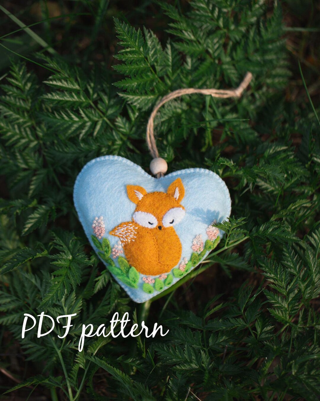 Felt Patterns, Fox Heart Pattern, Christmas Ornaments, Christmas Tree ...