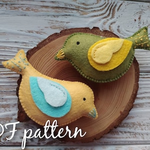 Felt Bird Ornament Embroidery Pattern (PDF Pattern) - Etsy