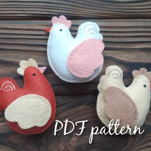 Felt Hen Pattern Easter PDF Pattern - Etsy