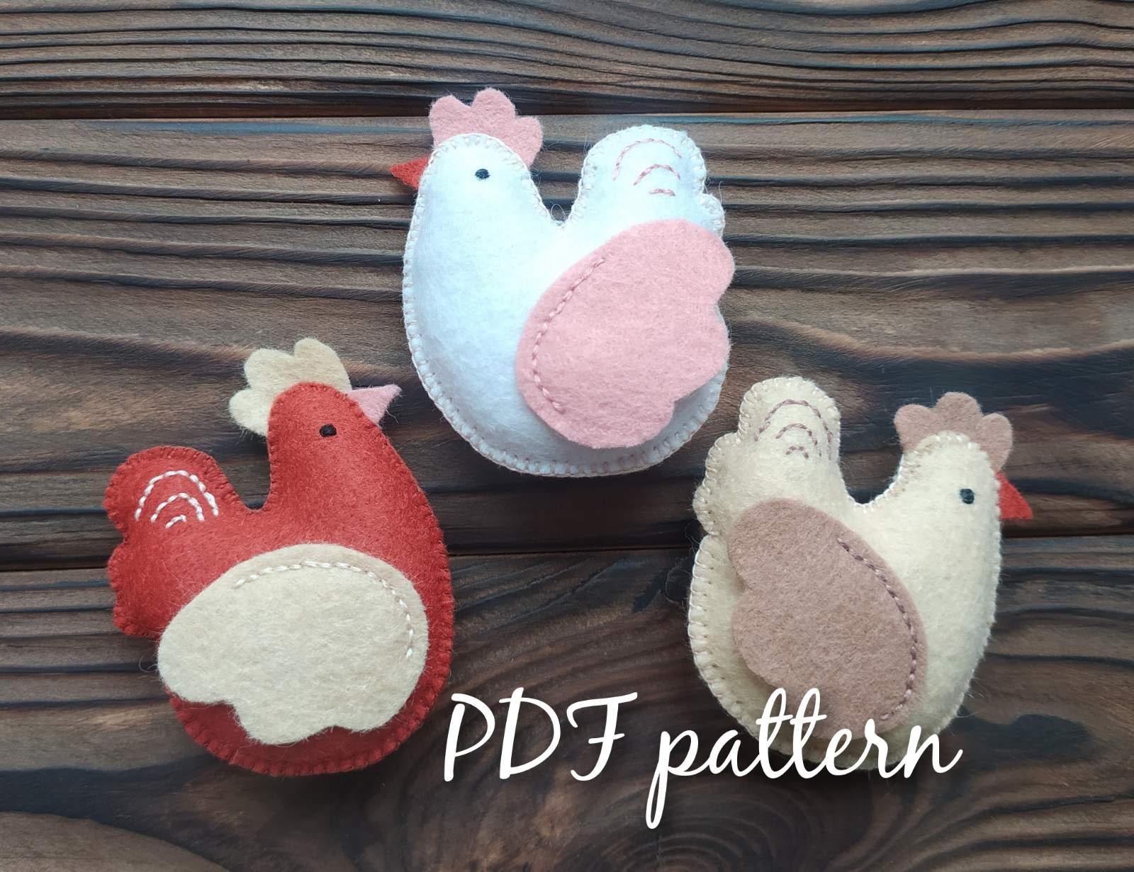 Felt Hen Pattern Easter PDF Pattern - Etsy