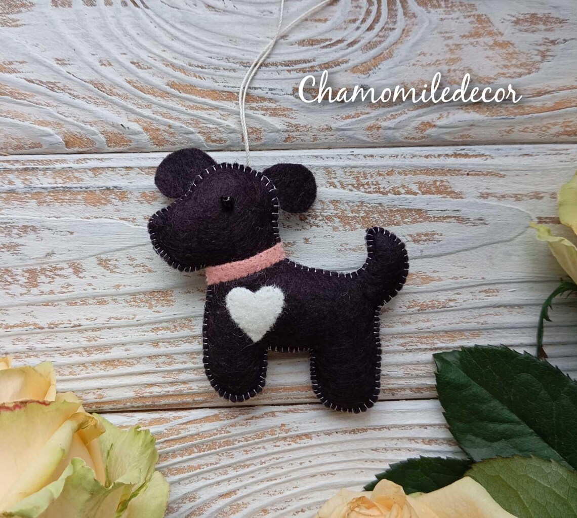 Felt Dog Christmas Ornament Sewing Pattern (PDF Pattern) - Etsy