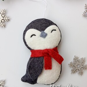 Felt Penguin Sewing Pattern: Christmas Ornaments (PDF Pattern A4) - Etsy