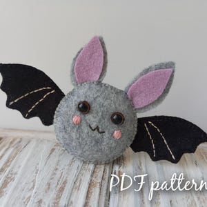 Halloween Patterns, Felt Bat Pattern, Cute Bat Ornament, Felt Halloween ...