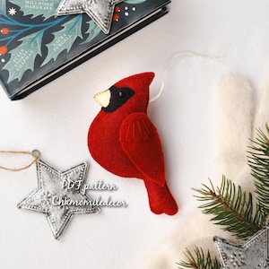 Felt Cardinal Sewing Pattern: DIY Christmas Ornament (digital Download ...